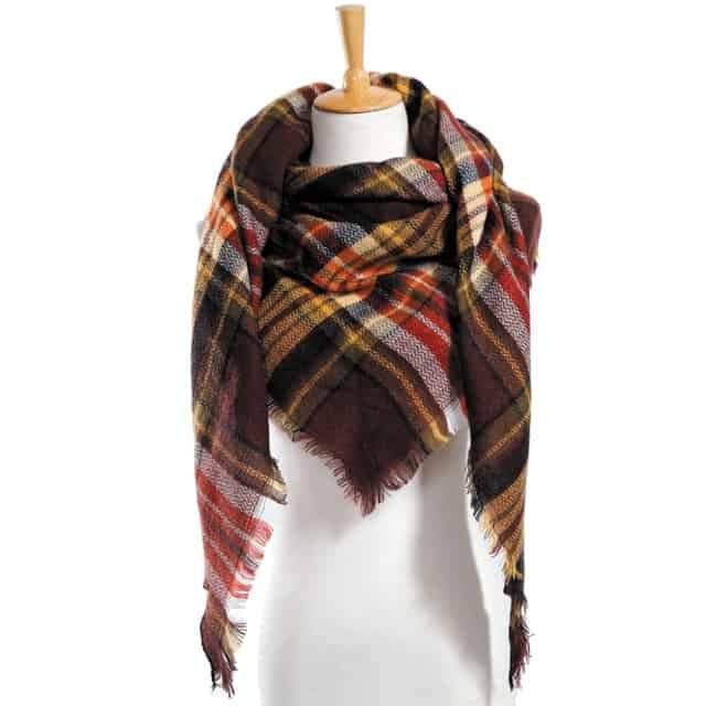 Women's Winter Plaid Shawl | sebastian7