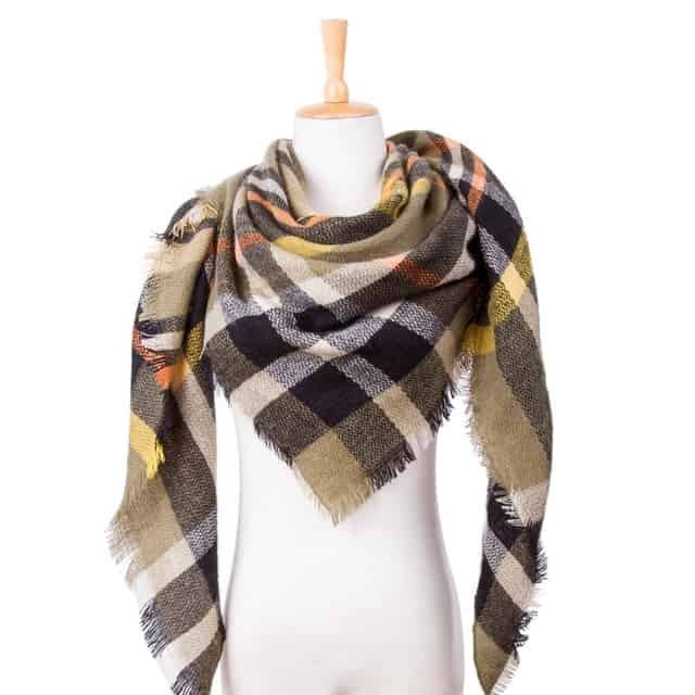 Women's Winter Plaid Shawl | sebastian7