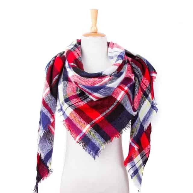 Women's Winter Plaid Shawl | sebastian7