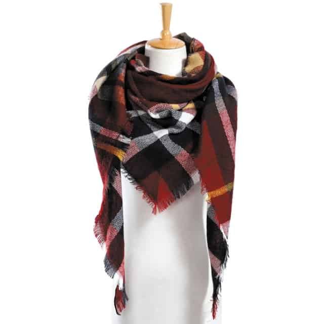 Women's Winter Plaid Shawl | sebastian7