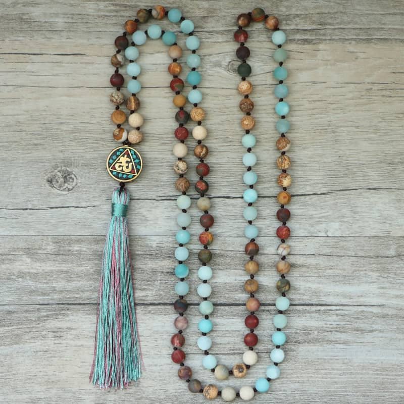 Beautiful Natural Stone Mala Necklace | sebastian7