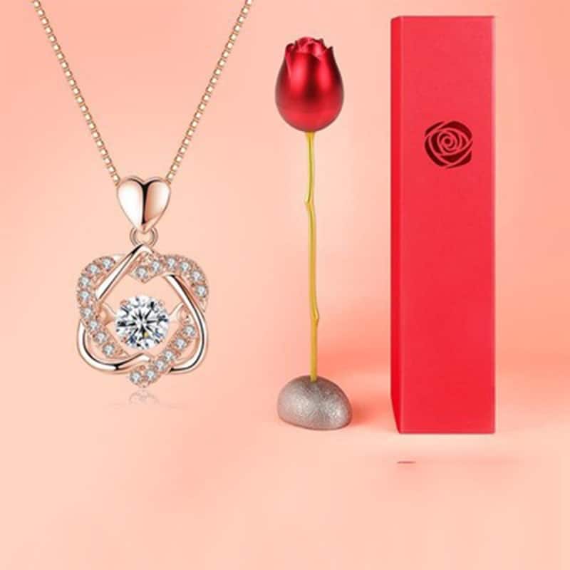 Heart Necklace Rose Box | sebastian7