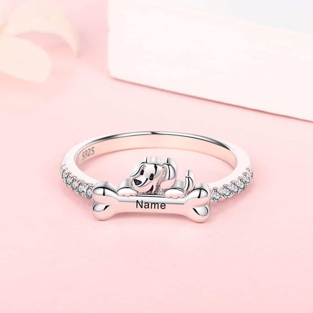 Personalized Dog Bone Ring | sebastian7