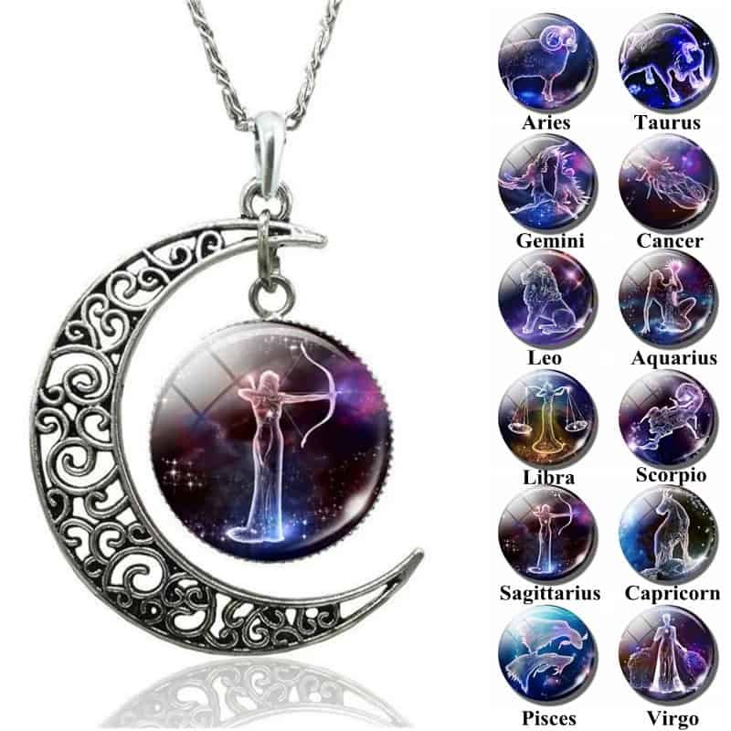Zodiac Signs Moon Necklace | sebastian7