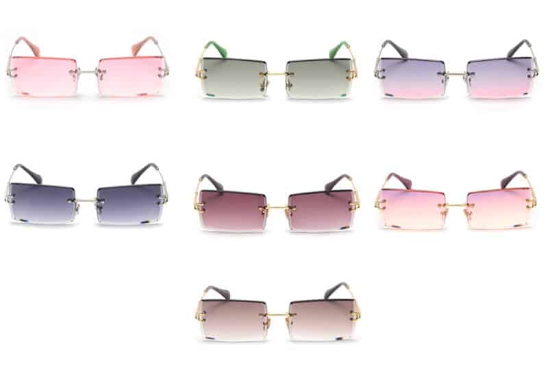Rimless Rectangle Women Sunglasses | sebastian7